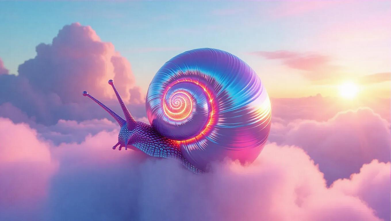 Drifting languidly across a wispy, cotton-candy sky, a behemoth ...