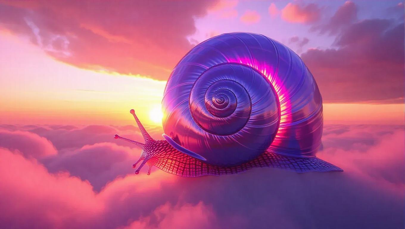 Drifting languidly across a wispy, cotton-candy sky, a behemoth ...