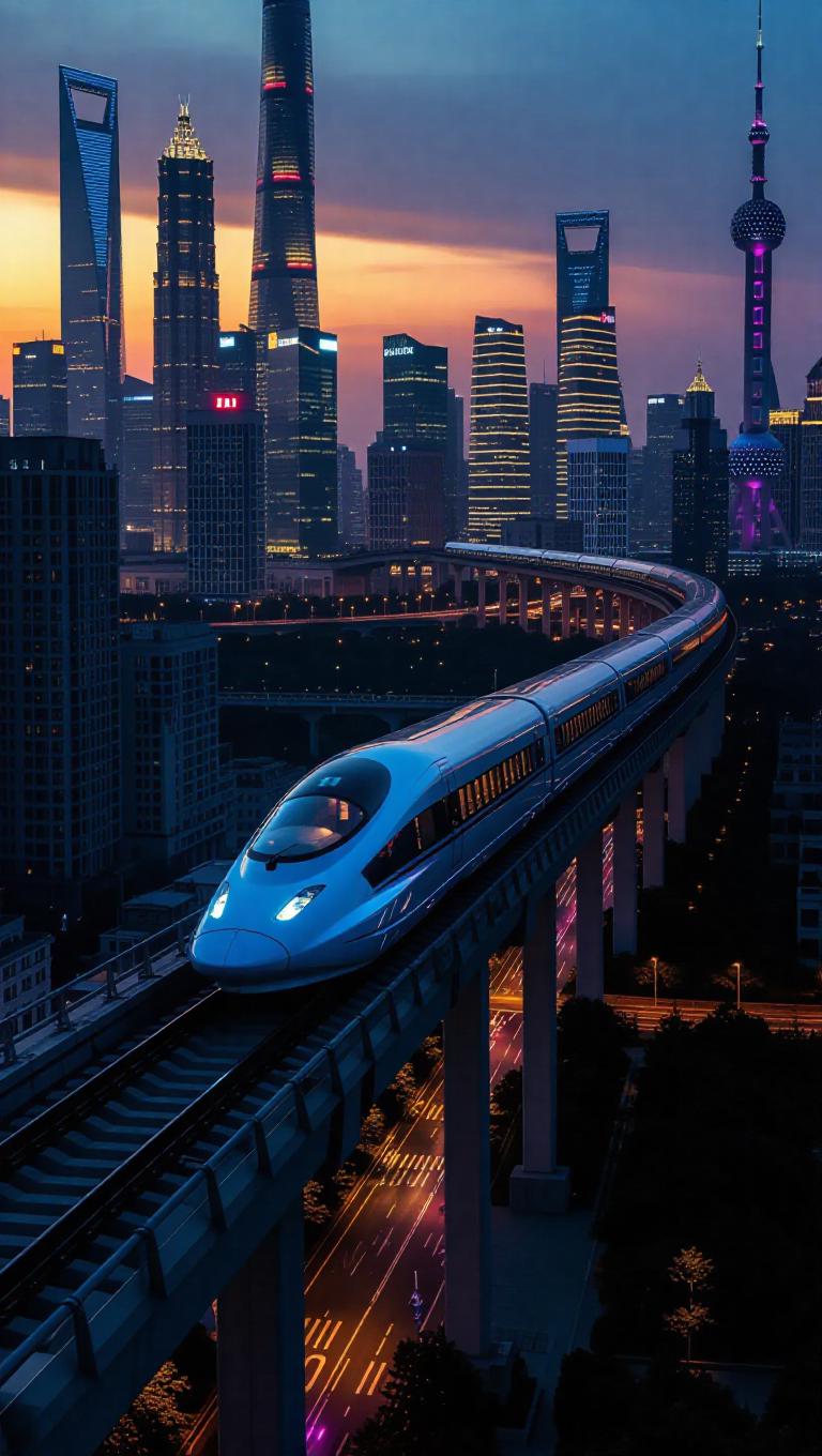 AI-Generated China 2049 Super High-Speed Rail Hyperloop Images/Videos ...